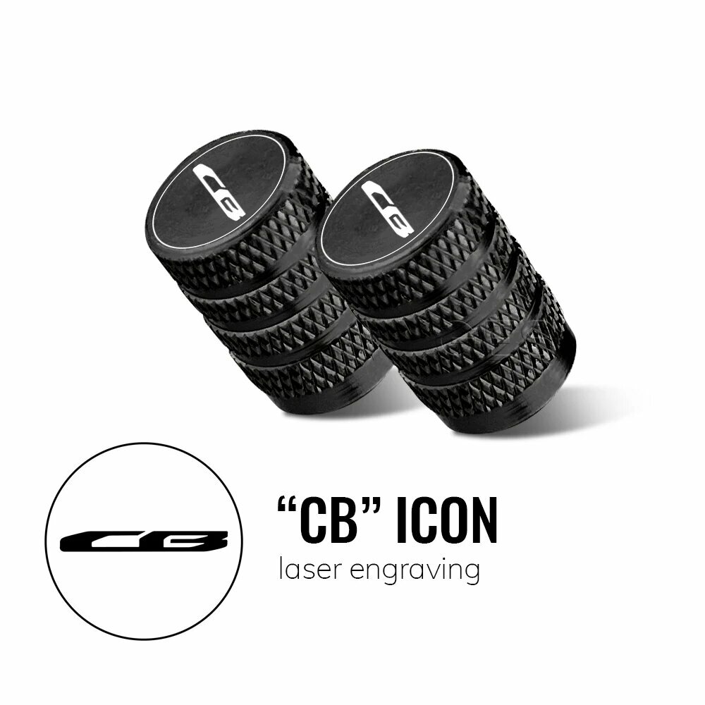 Колпачки клапанов мотоцикла CB Icon черные, алюминиевые