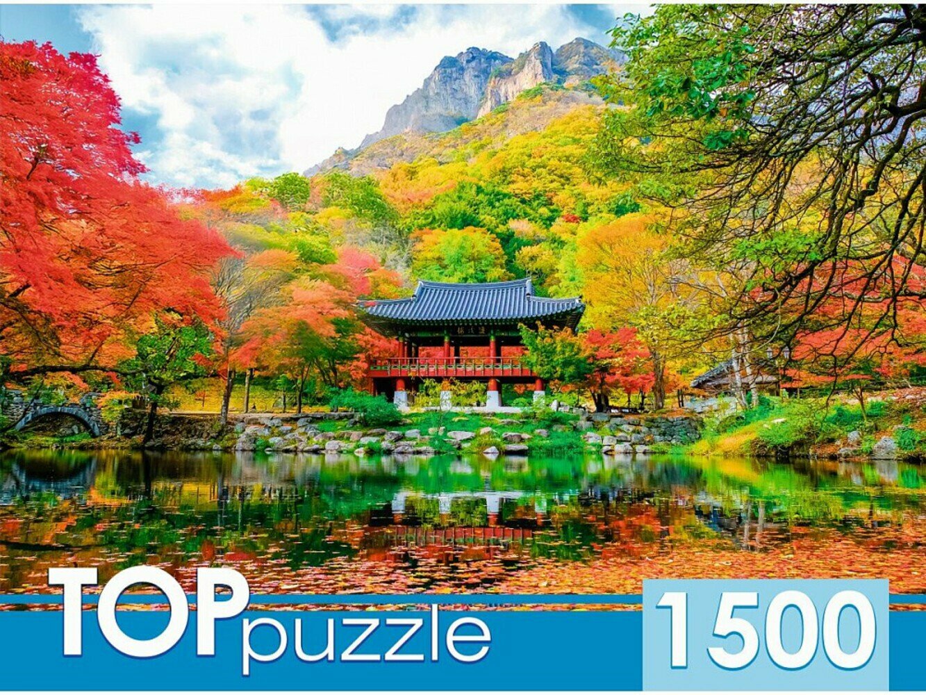 Пазл для взрослых TOP Puzzle 1500 деталей, элементов: Пагода в горах