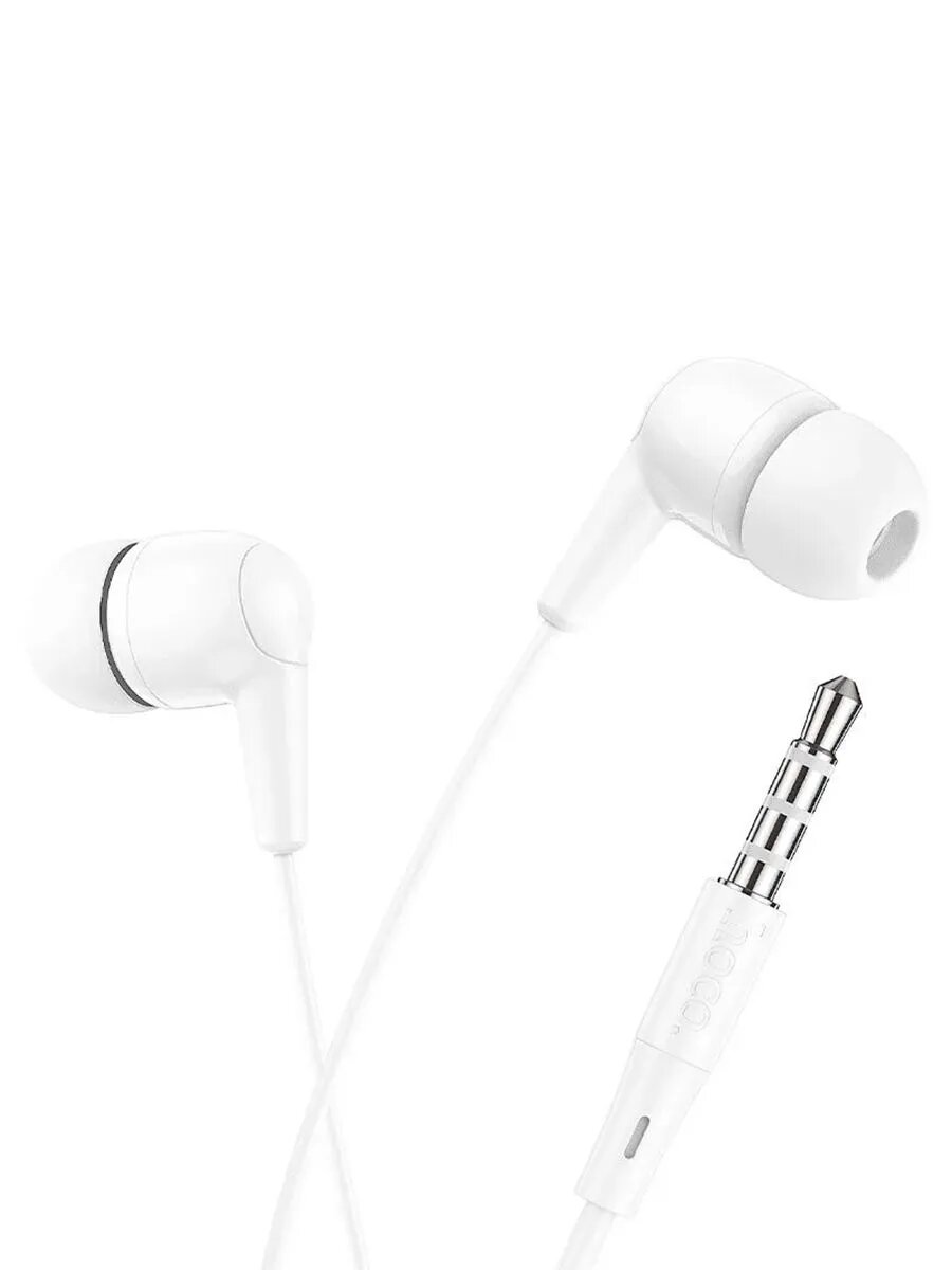 Наушники проводные с микрофоном Hoco M97, цвет белый
