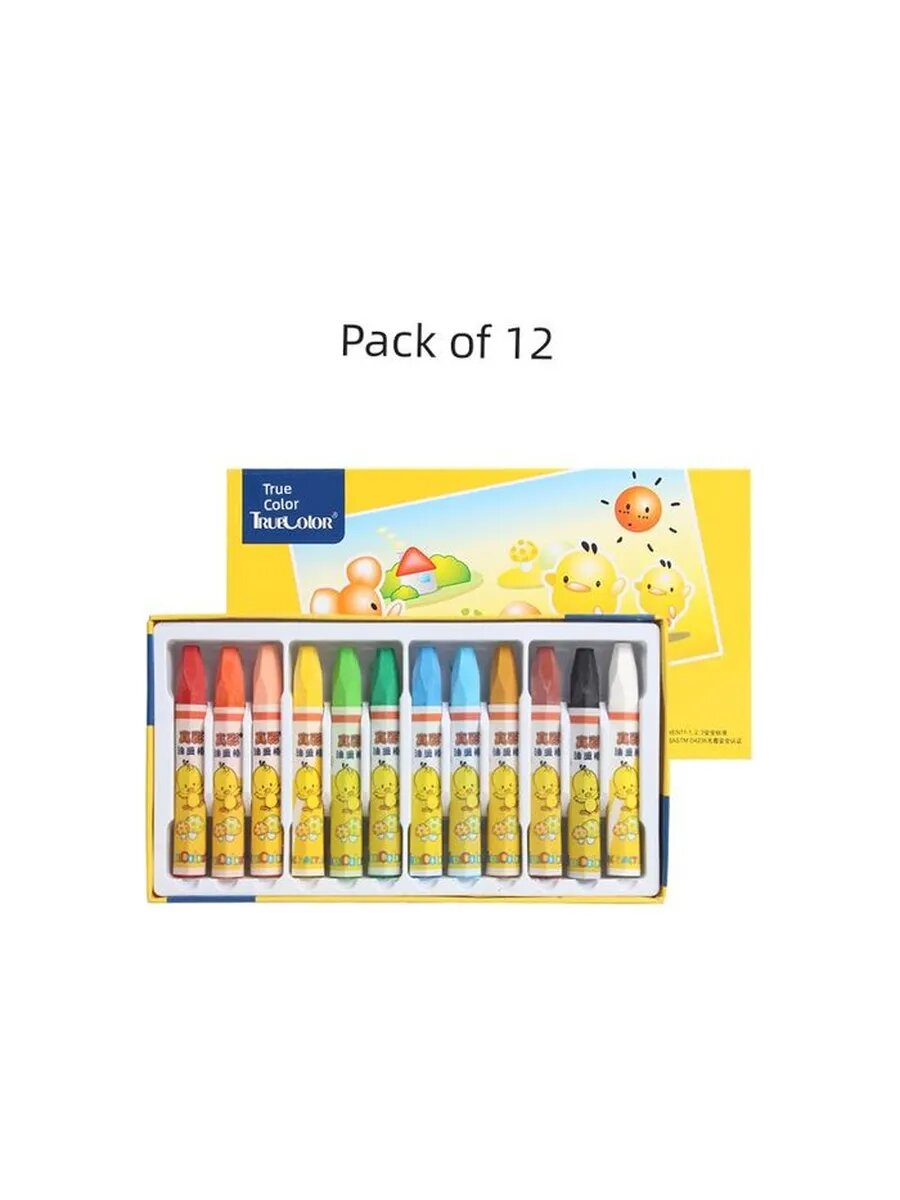 Масляные мелки (12 цветов — для детского рисования)