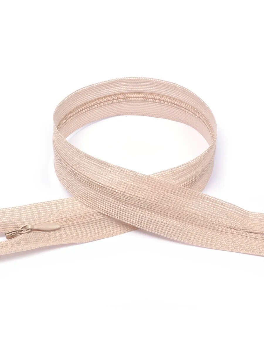 Молния потайная №3 20 см неразъемная пудра 50 шт