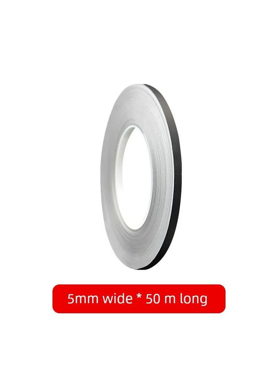 Черная проводящая тканевая лента 5мм, 50м, одн. стор.