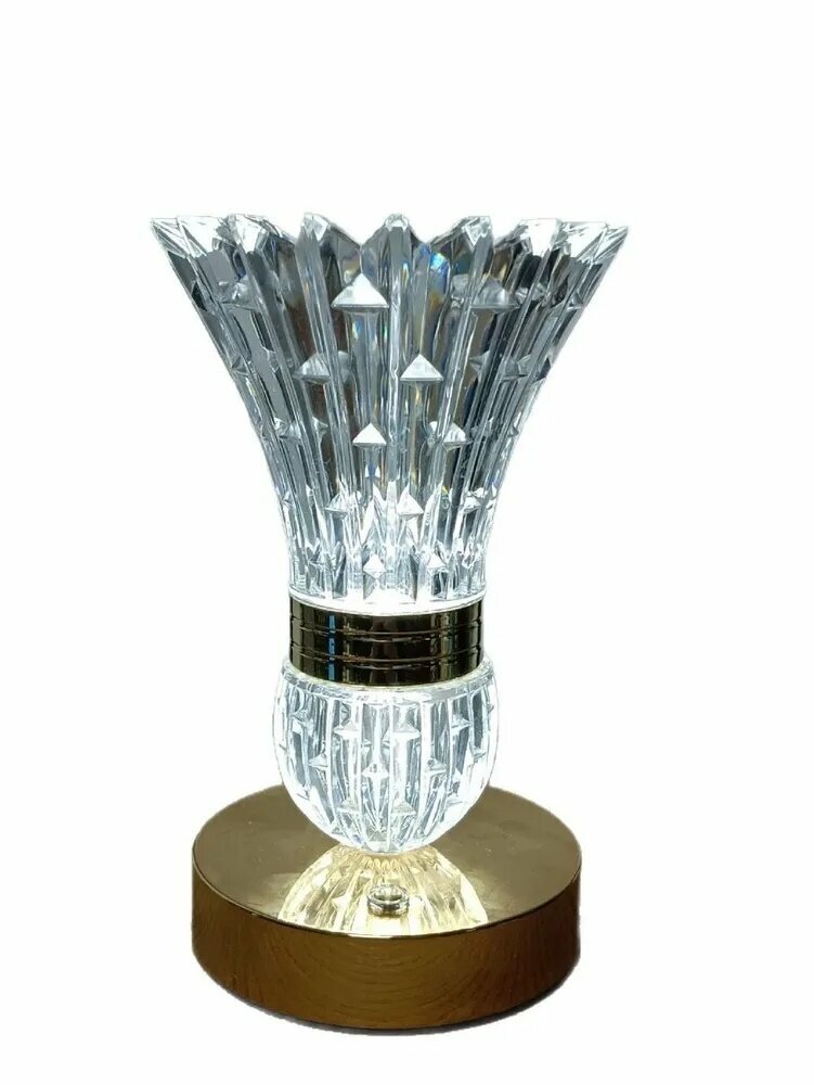 Хрустальный декоративный атмосферный свет, Прикроватная Трехцветная лампа