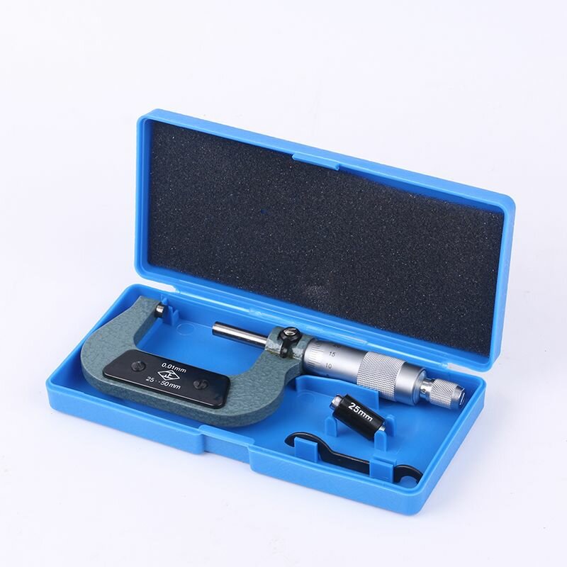 Оригинальный микрометр с бесплатной доставкой, наружный диаметр 0--25/25-50/50-75/75-100, цифровой микрометр, спиральный микрометр