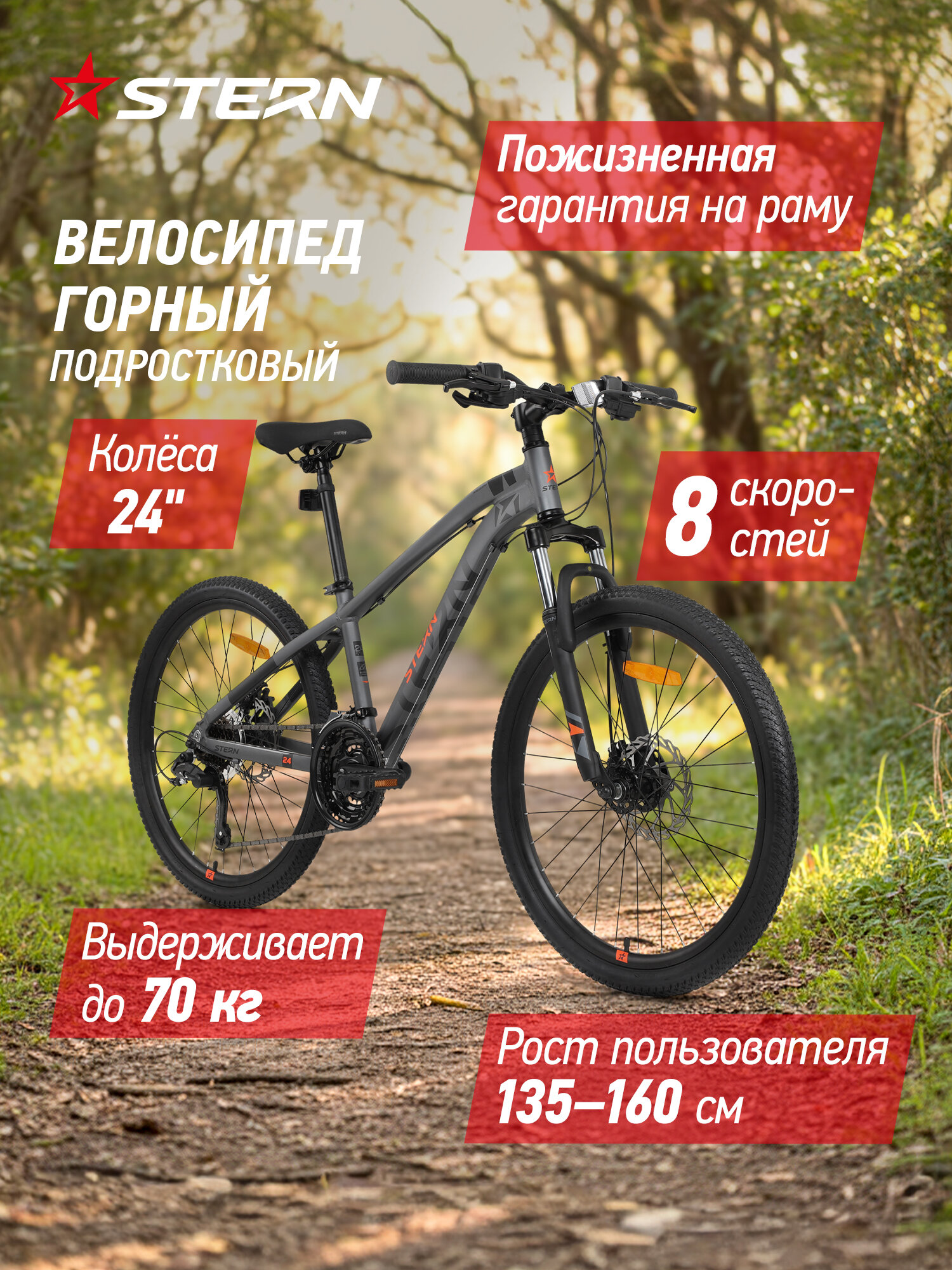 Велосипед для мальчиков Stern Action Alt 24"