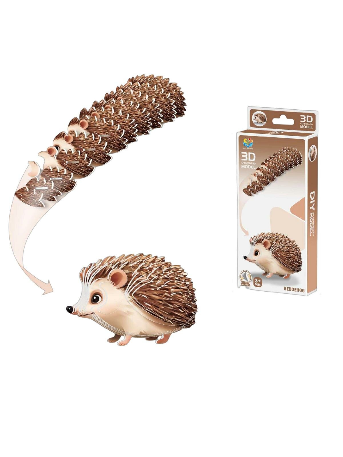 Набор для сборки 3D бумажной игрушки-головоломки с животными для семейного сбора