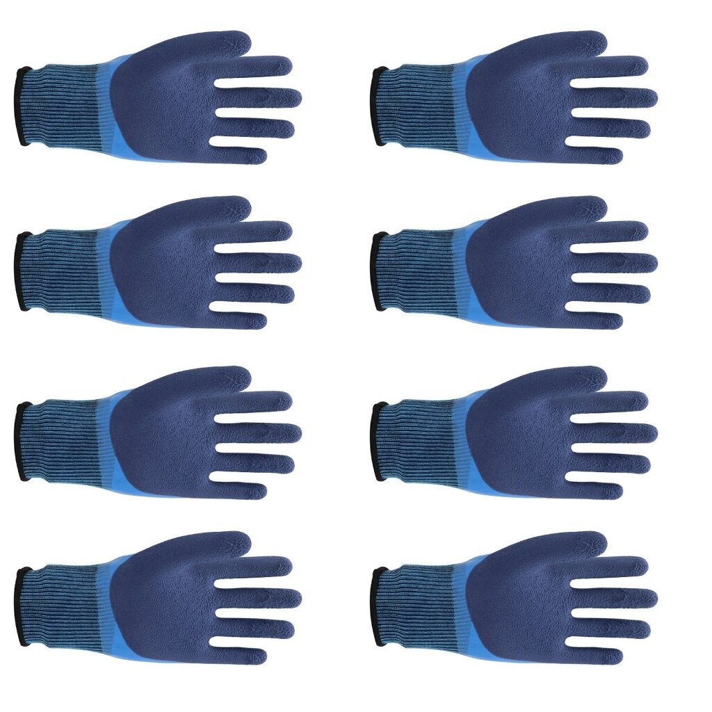 2 Пары/4 пары перчаток для работы в морозильной камере с двойным латексным покрытием, противоскользящие перчатки для работы в саду