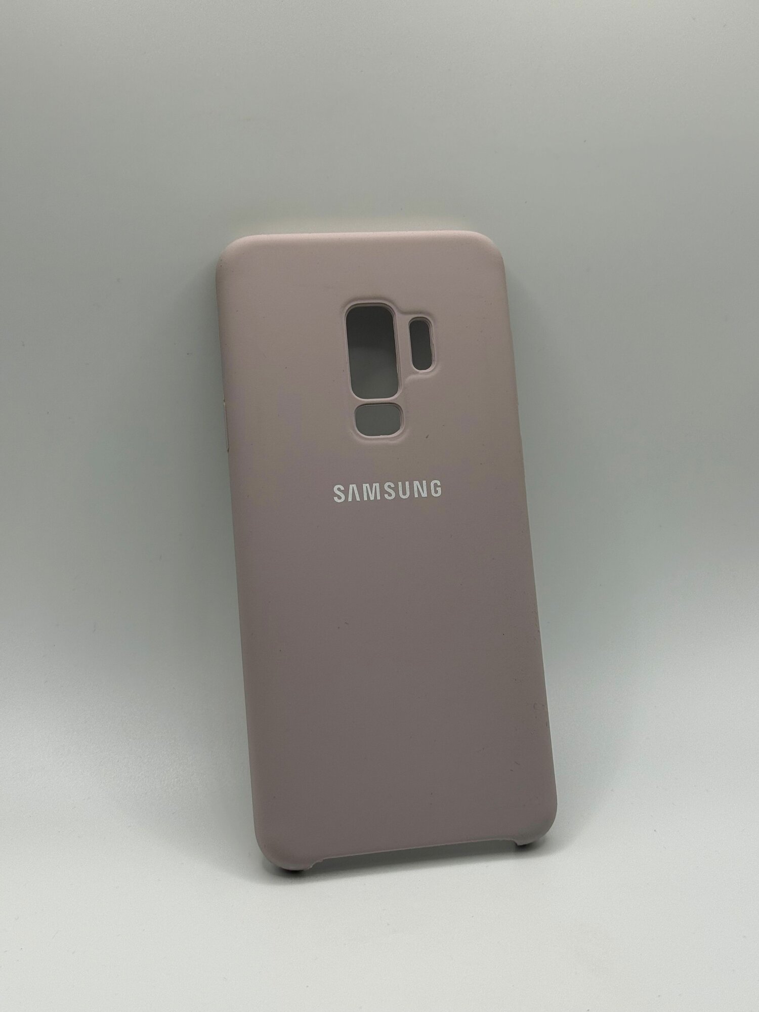 Чехол силиконовый под ориг для Samsung Galaxy S9 plus бежевый