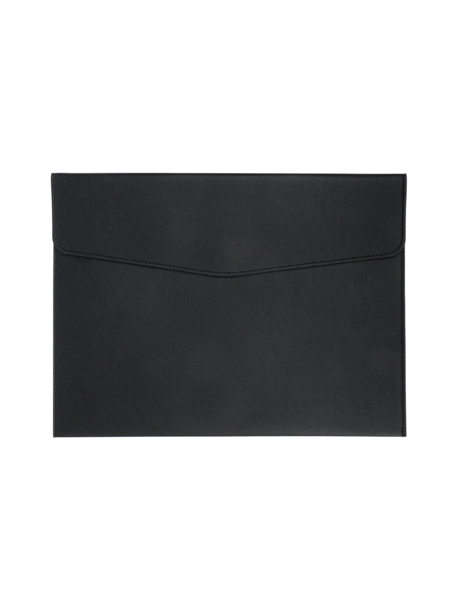 Папка-конверт на кнопке, формат А4, кожзам, чёрная