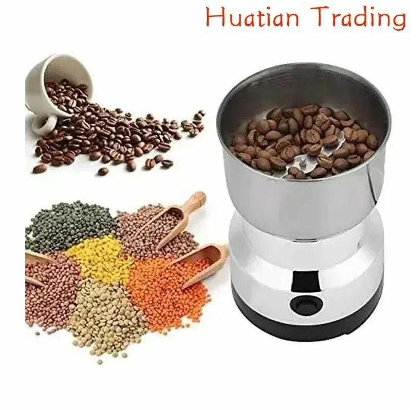Мощный измельчитель для сухих продуктов. Электрическая мельница для специй, зерна, соли, муки. Блендер-дробилка для дома.
