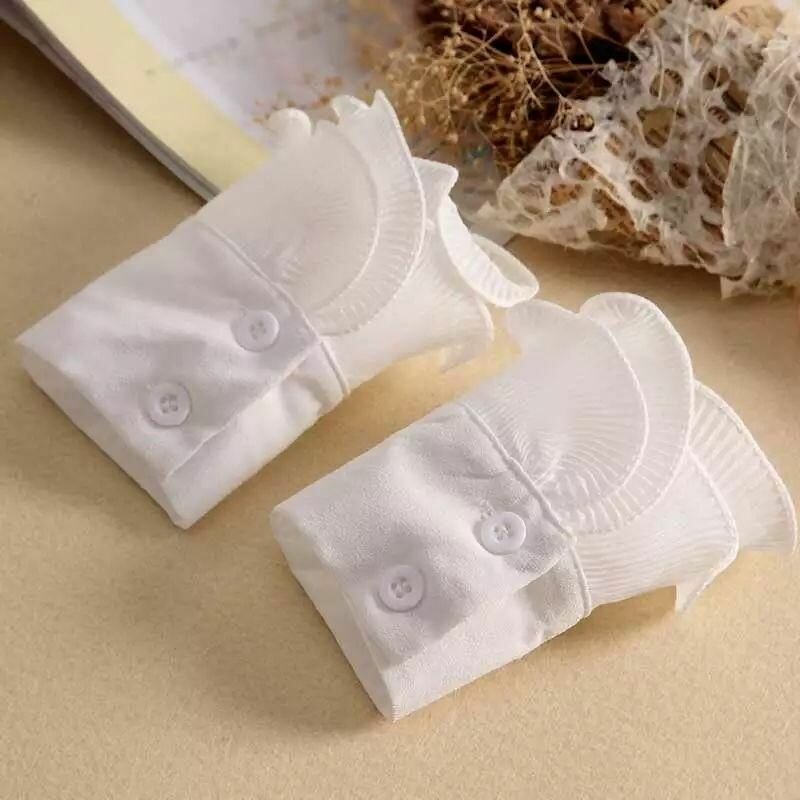 Манжеты кружевные ажурные съёмные на двух пуговицах, для шитья, на рукава