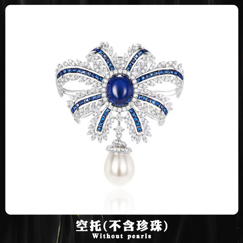 2026 Xiliang Concubine TikTok Live Горячая продажа Высококачественная брошь с бантом Жемчужный корсаж Оптовая продажа DIY Пустые аксессуары для крепления