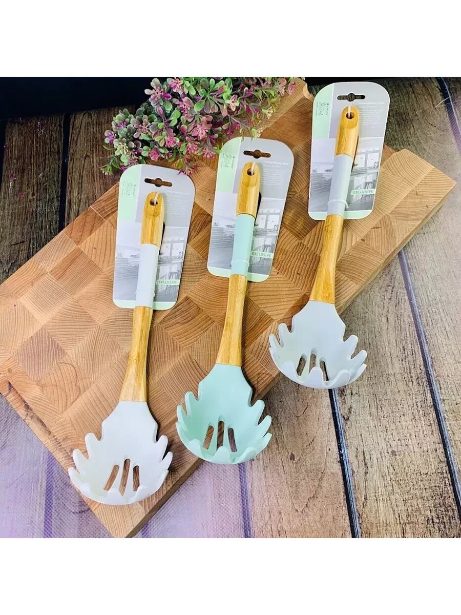 Ложка кухонная для спагетти Lenardi, силиконовая, 30 см