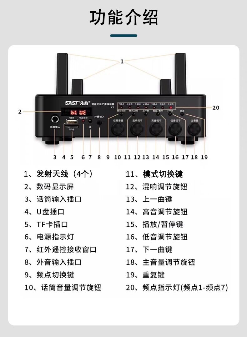 2025 Xianke V1 Беспроводная настенная акустическая система для магазинов, потолочная водонепроницаемая колонка для фоновой музыки
