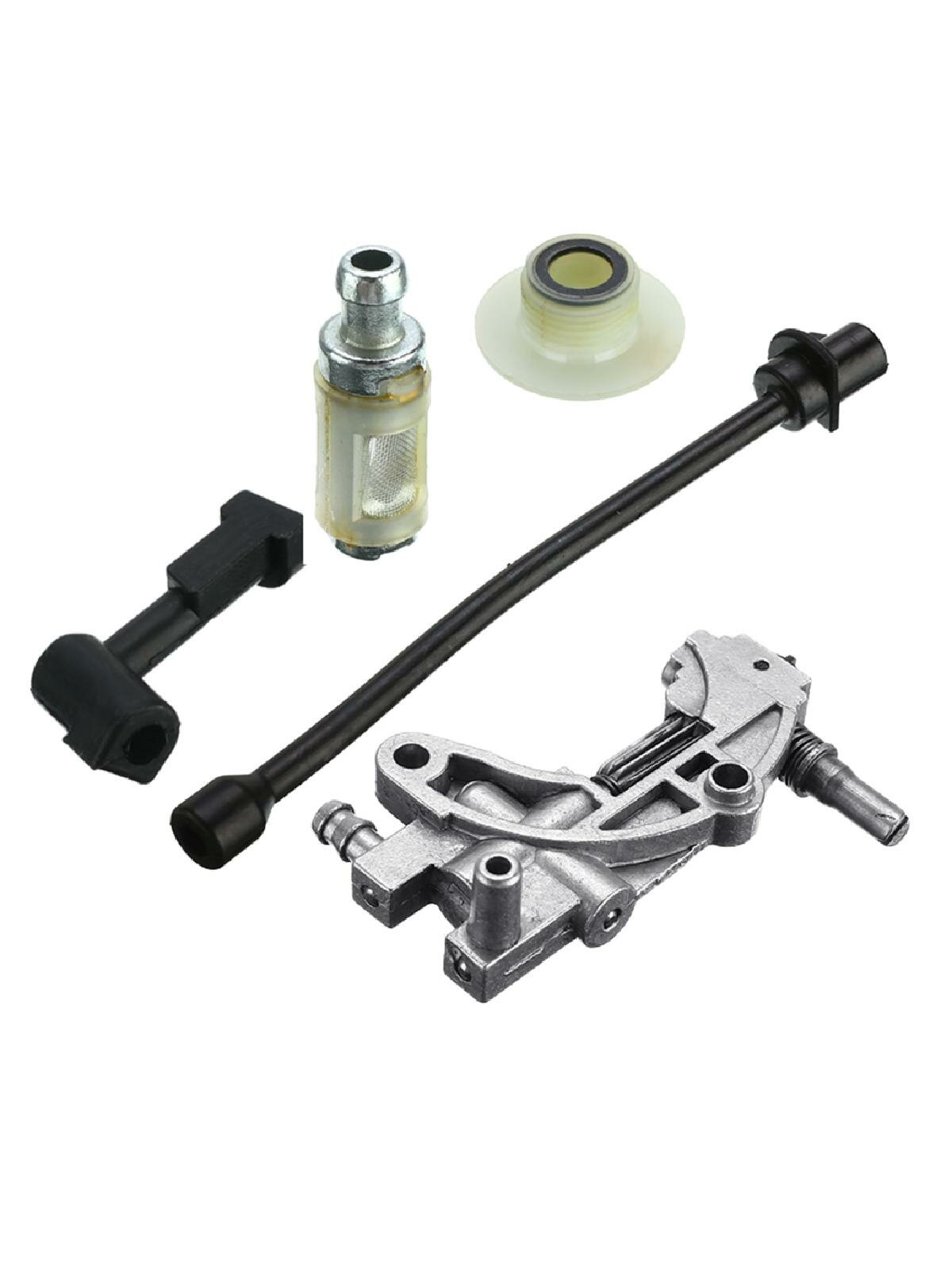 Электропила, масляный насос, фильтровальная трубка, шланговый трубопровод, червячный комплект