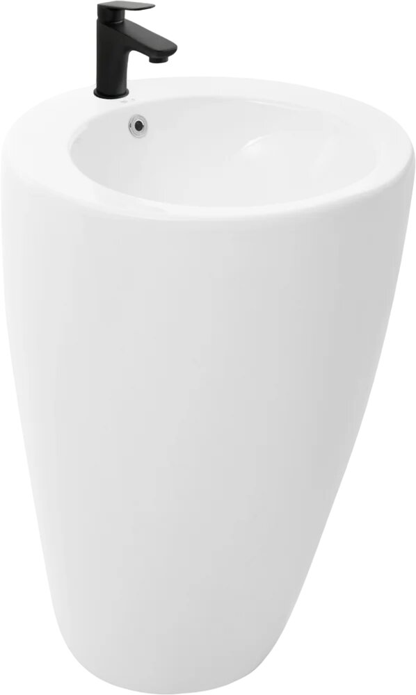 Раковина напольная Weltwasser WW Leerbach 10000008706 4949 GL-WT 49 напольная, 49 см, фаянсовая, раковина для ванной, белая, круглая