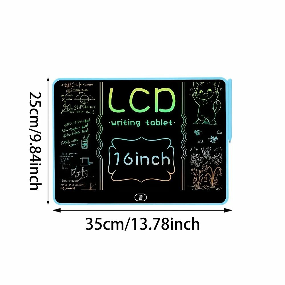 Новогодний ограниченный подарок: Электронная доска для рисования 11, 13, 16 дюймов стираемая, портативная, универсальна для подростков и взрослых, необходима для офиса и школы, граффити