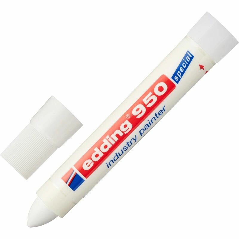 Маркер-паста для промышленной графики Edding, белый, круглый 3-10 мм