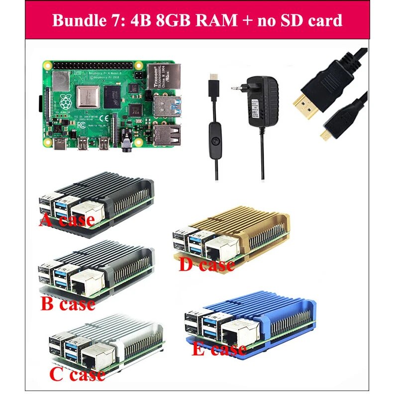 Raspberry Pi 4 Model B 8ГБ комплект с чехлом Bundle 7