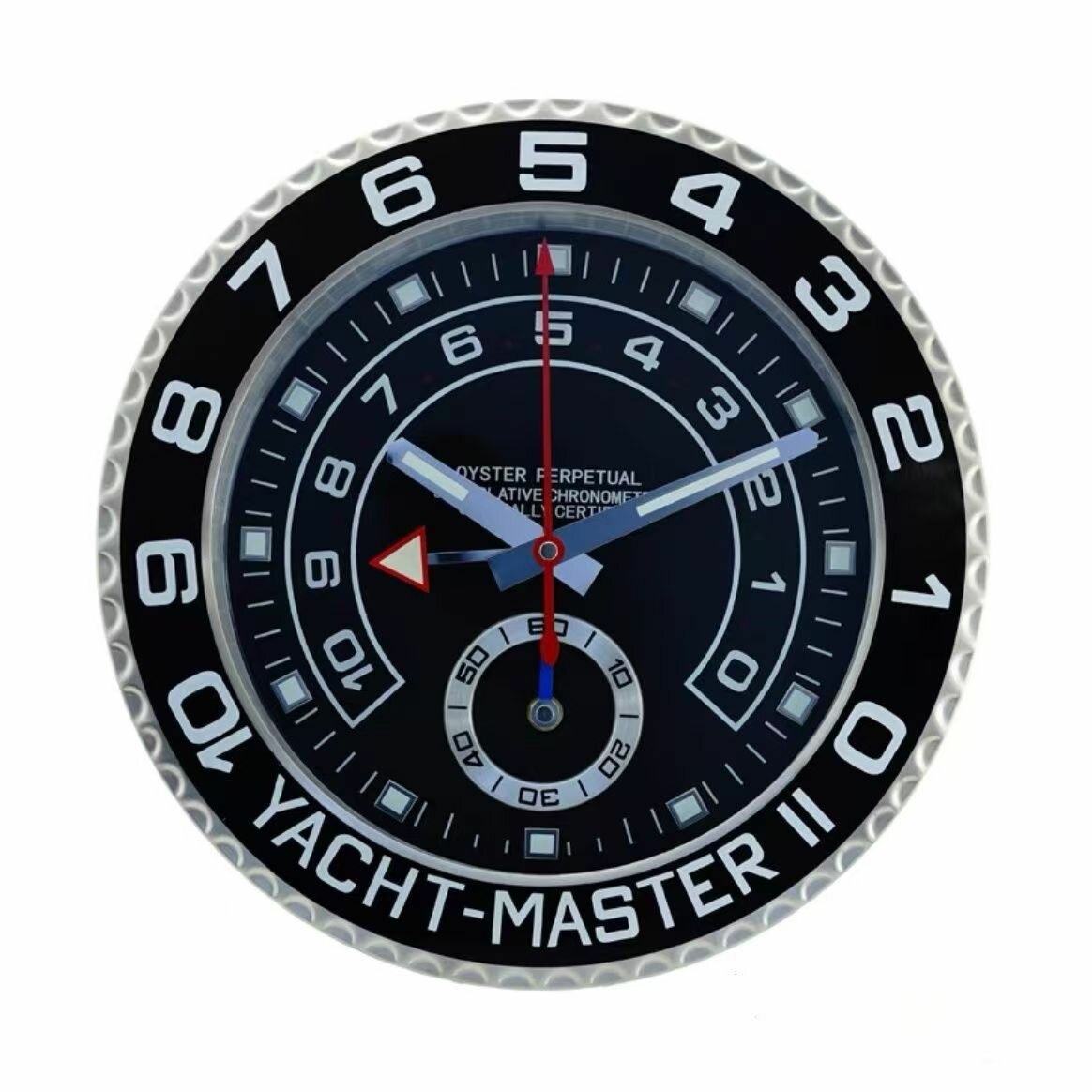 Настенные часы Rolex Shenzhen Swiss 14inch в металлическом корпусе со светящейся бесшумной залом, подходящие для