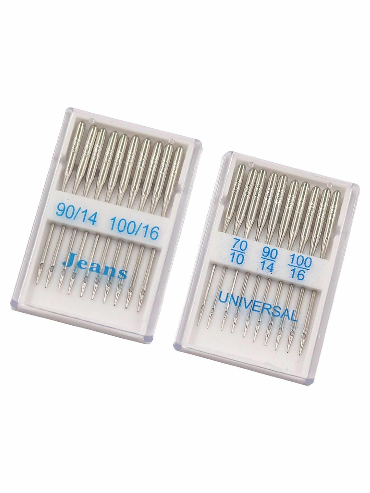Набор игл для швейной машинки 70/10 90/14 100/16, для джинсовой ткани, - 1