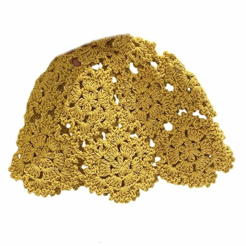 Вязаная шапка в японском стиле, Желтый