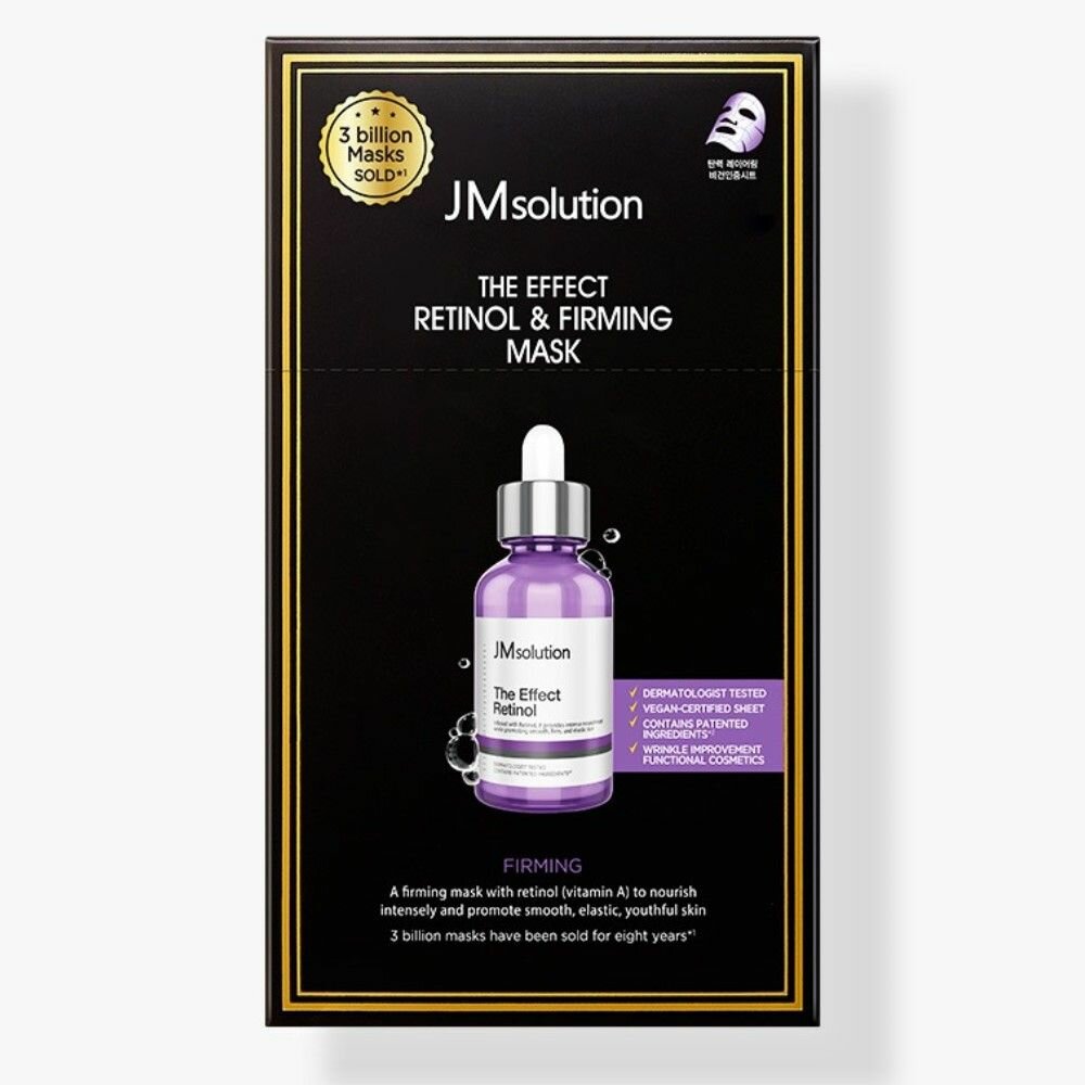Тканевая маска с ретинолом JMsolution The Effect Retinol & Firming Mask, 1шт