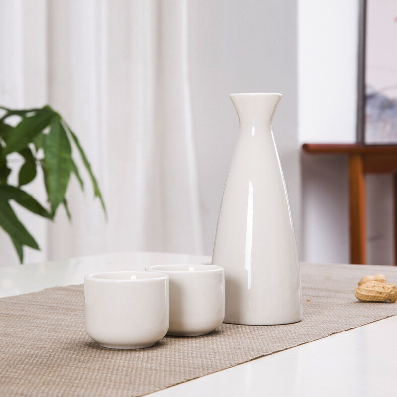 Керамический маленький винный кувшин для дома в ретро-стиле, винный диспенсер в старинном стиле, 0.1kg прозрачный винный набор с круглым горлышком, набор бокалов для белого вина, винная бутылка.