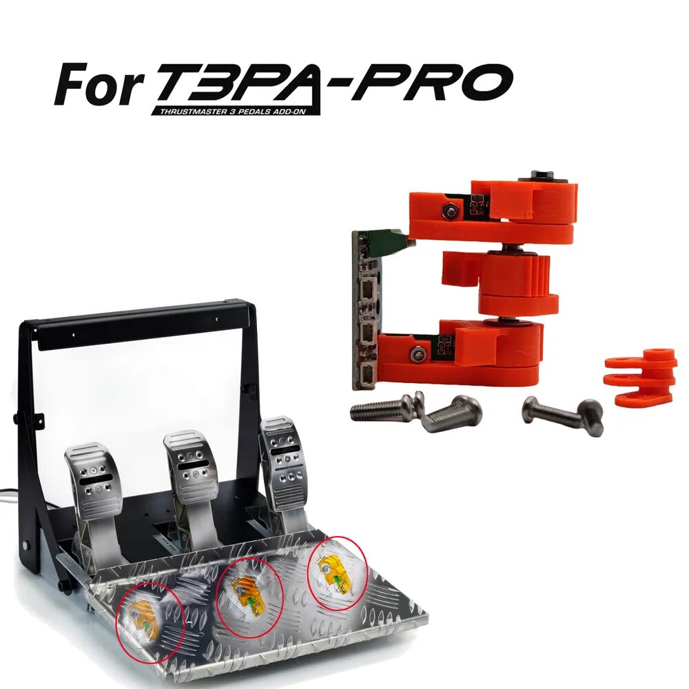 Модифицированные детали датчика Холла педального модуля Thrustmaster T3PA Pro