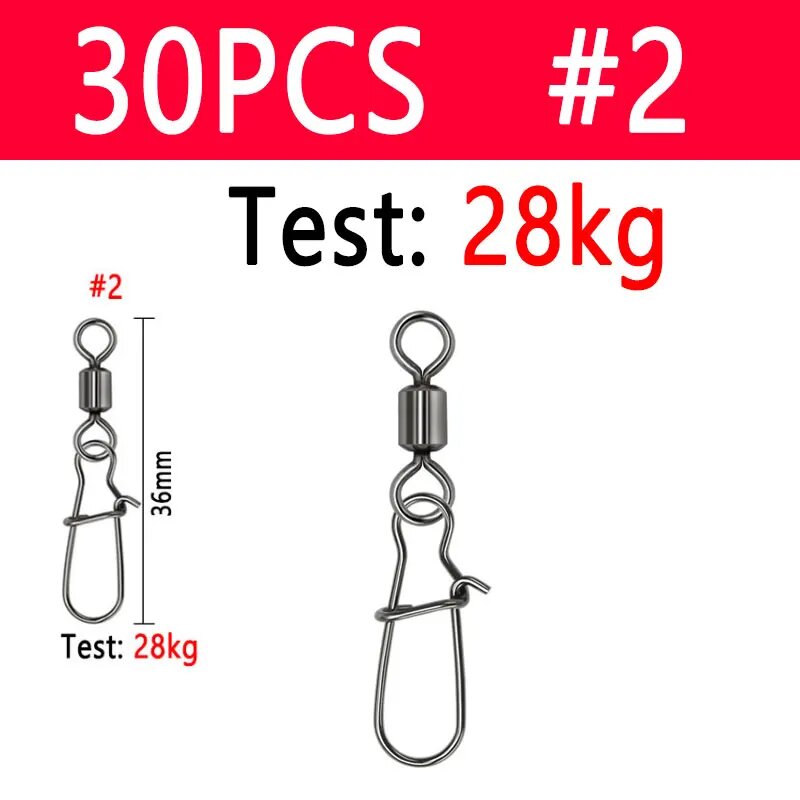 Роллинг вертлюг Bimoo #2 30pcs, 28kg