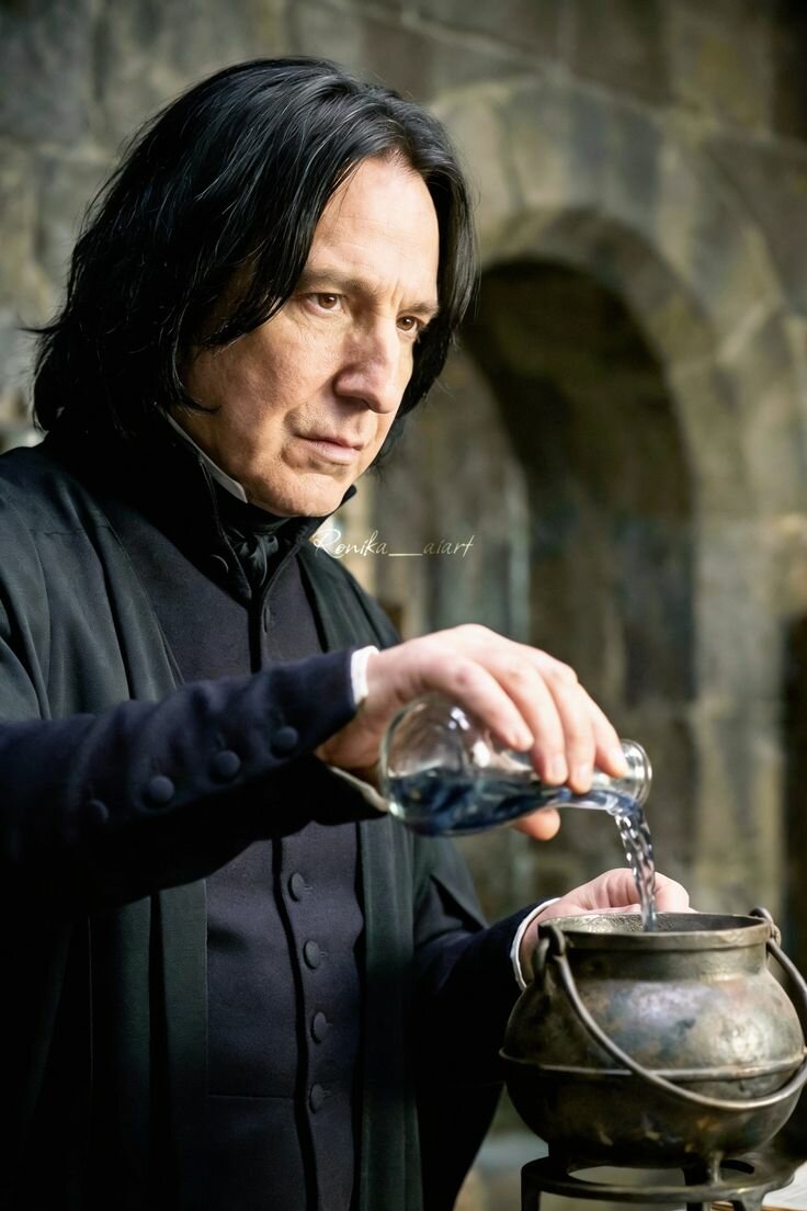 Алмазная живопись "Гарри Поттер и Северус Снейп", 5D, круглая, 40x50 см. Производитель: Brose Art.