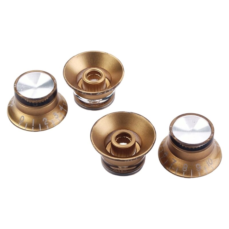 4шт Ручки Для Верхней Части Электрогитары, Ручки Для Регулировки Громкости, Ручки Для Регулировки Тона, Пластиковые Электронные Ручки Для Управления, Аксессуары Для Гитары