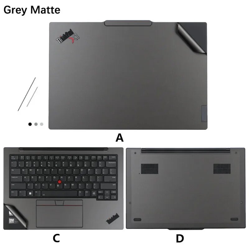 Чехол для ноутбука Lenovo ThinkPad X1 Series KH винил X1 Carbon Gen12 2024, Grey Matte
