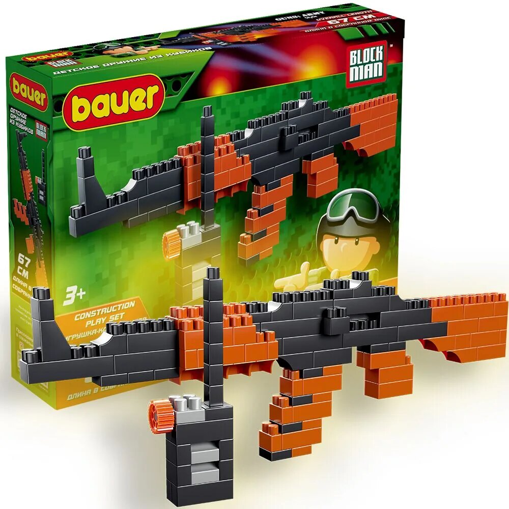 Конструктор BAUER 872 Автомат АК-47 и портативная рация 104 детали