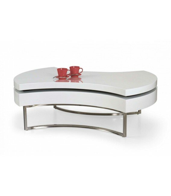 Стол журнальный Halmar AUREA (белый/хром)