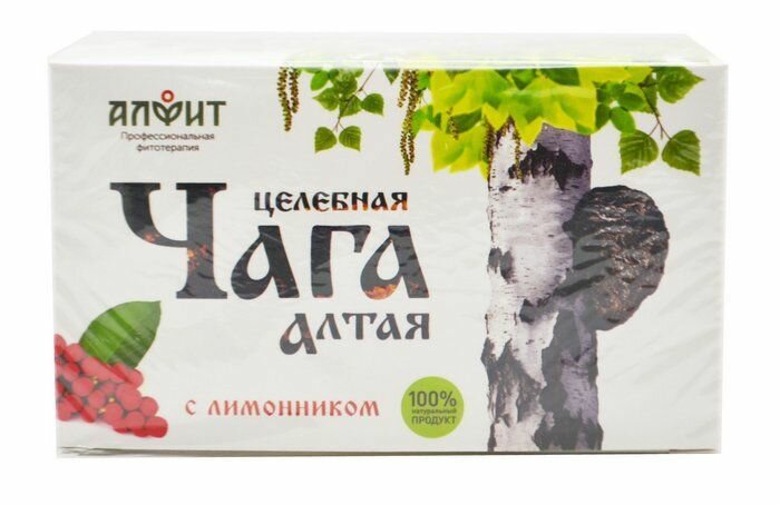 Фиточай Алфит чага алтая с лимонником, 20 пакетиков