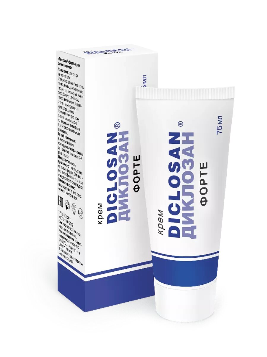 Диклозан форте крем с глюкозамином 75 мл.