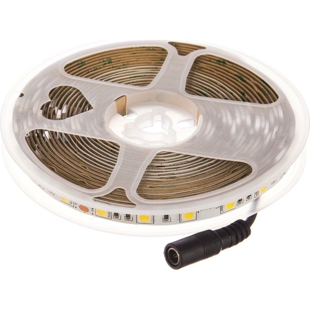 Лента светодиодная General Lighting Systems GLS-5050-60-14.4-24-IP20-PRM-6, 5 метров, 14,4Вт/м, 24В, SMD5050, 10мм, 60 диодов/м, 22 Лм/м, IP20, 6500К - холодный белый 502340