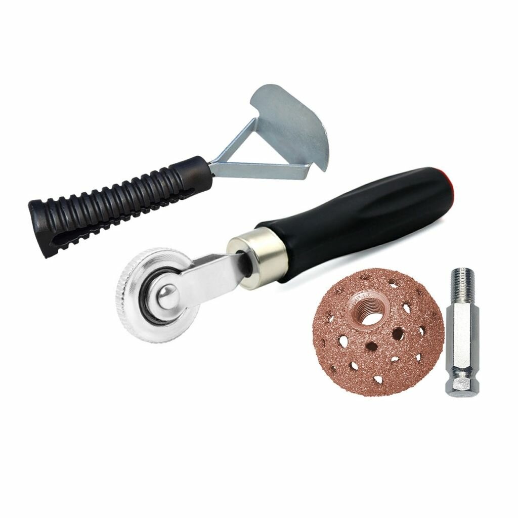 Набор инструментов для ремонта шин-42 низкоскоростных шлифовальных головки, пластиковый прижимной круговой скребок