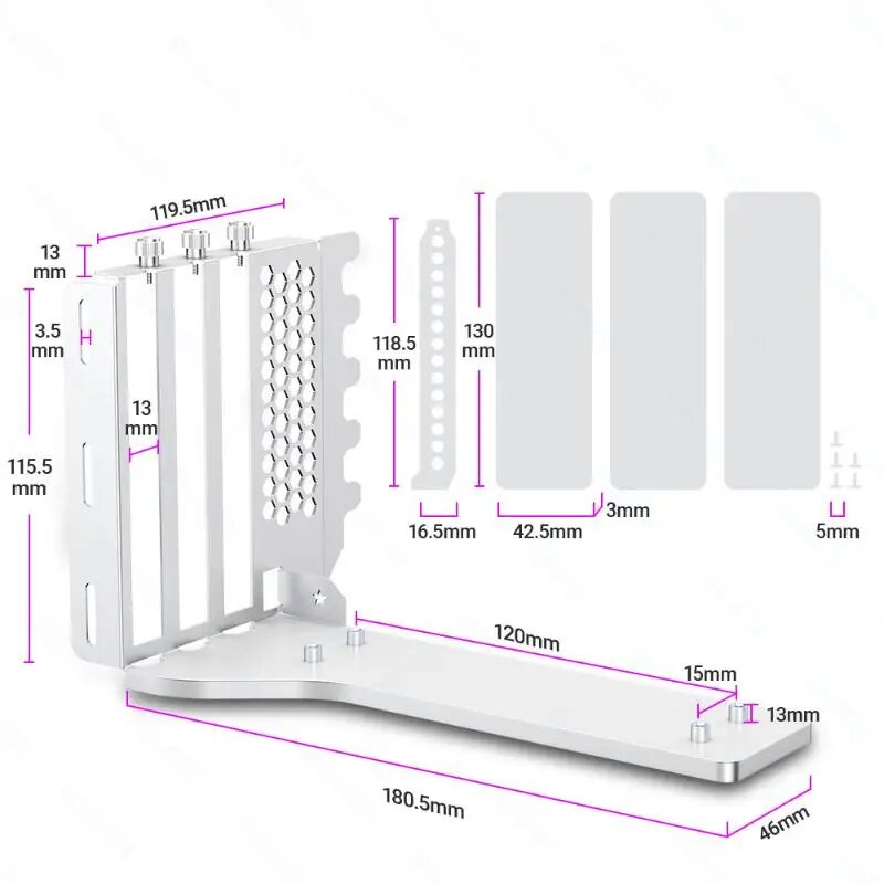 Вертикальный кронштейн для видеокарты 2/3 слотов A4