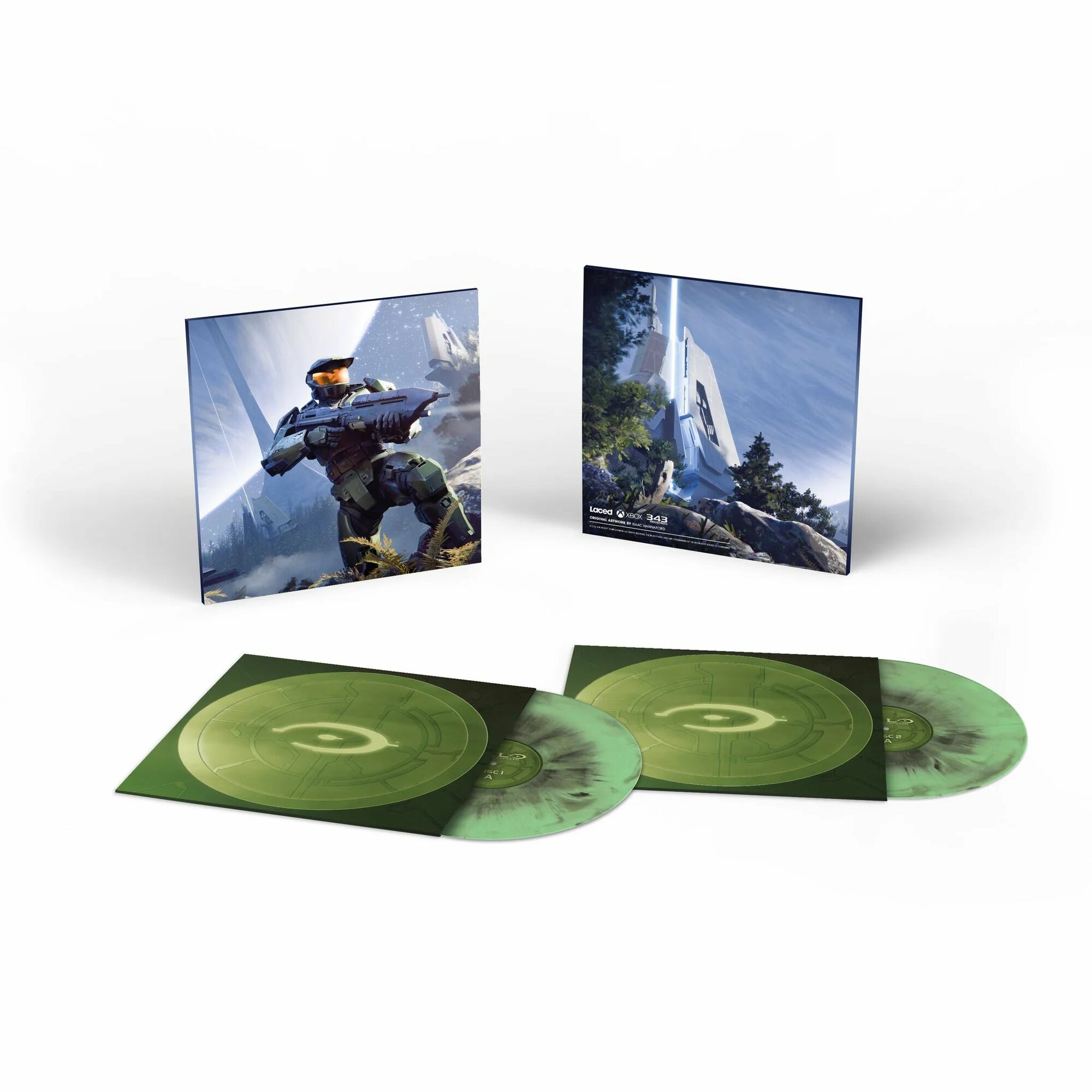 Halo: Combat Evolved OST (1000шт в мире Green-Black Galaxy Effect, Remastered USA Limited Soundtrack) Цвет: "Зелено-Черная Галактика", Ультра-Редкая Виниловая Пластинка из США, Хало 1
