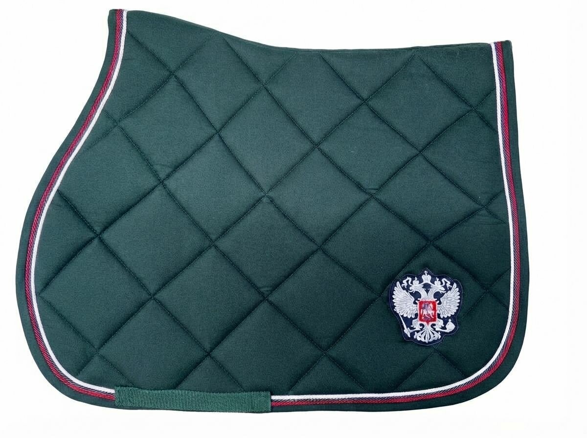 Вальтрап с гербом РФ конкурный для конного спорта Около Кони, цвет зеленый