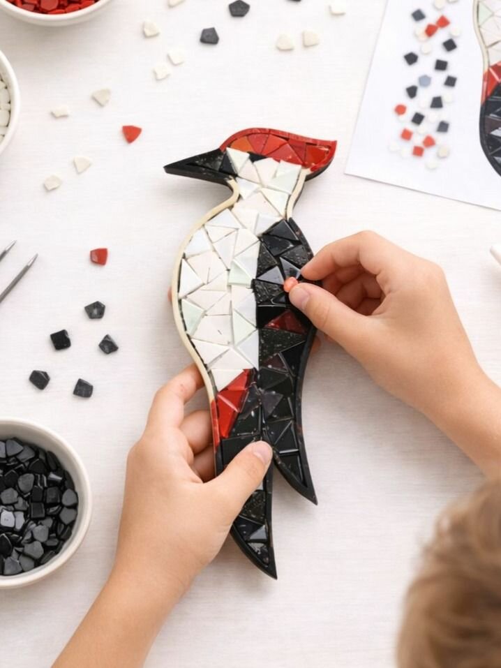 Набор для творчества Мозаика стеклянная Лесной друг, витражное стекло .