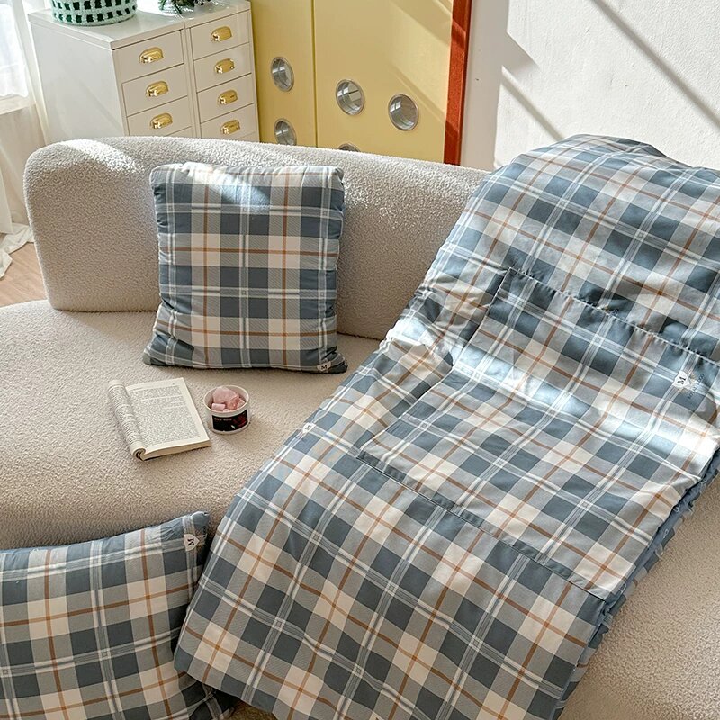 Хлопковая подушка, одеяло двойного назначения «два в одном», одеяло из чистого хлопка, офисная подушка для сна, одеяло,