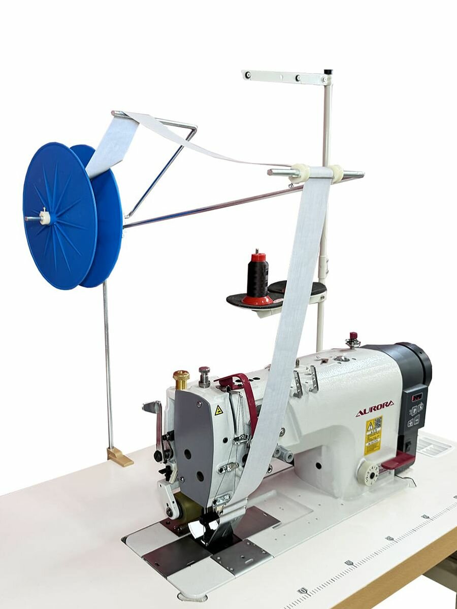 Держатель рулона бейки (ленты) для промышленных швейных машин Sewparts TS-5 Sewparts (верхняя подача, крепление струбциной с натяжителем ленты)