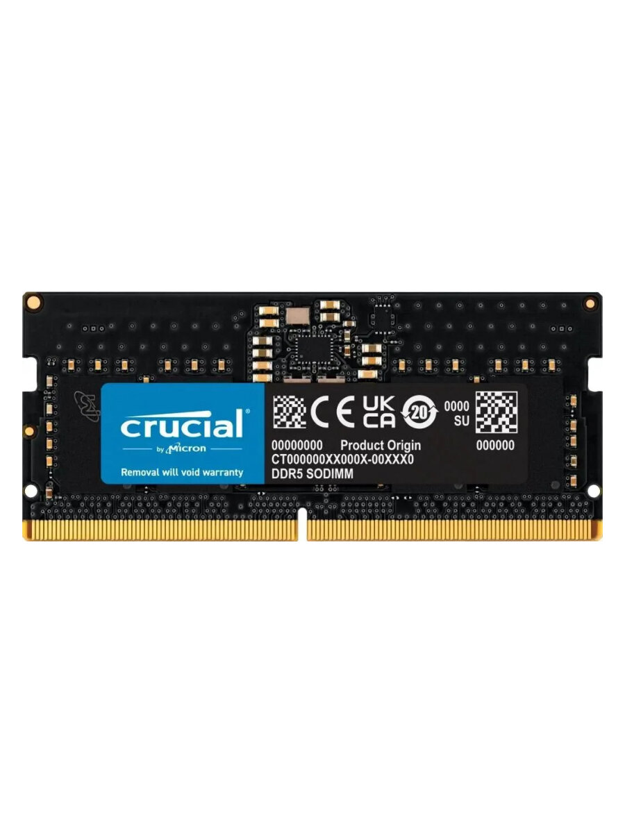 Память CRUCIAL DDR5 SO-DIMM 8Gb (PC44800, 5600MHz, CL46, 1.1V, RTL) (CT8G56C46S5)