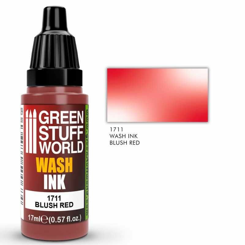 Краска акриловая 1711 цвет Blush Red, 17 мл, Wash Inks, Green Stuff World