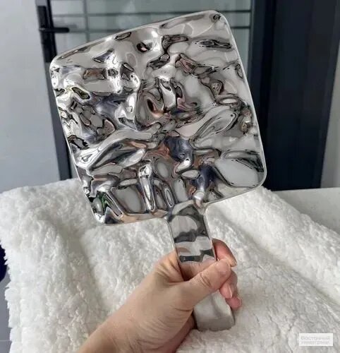 Зеркало карманное "Серебряное зеркало", 16 см х 28 см, 1 шт