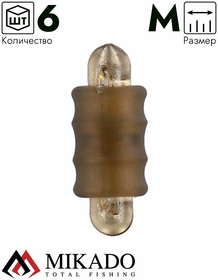 Соединитель лески Mikado MF LINE CONNECTOR размер M (упак.- 6 шт.) пластик