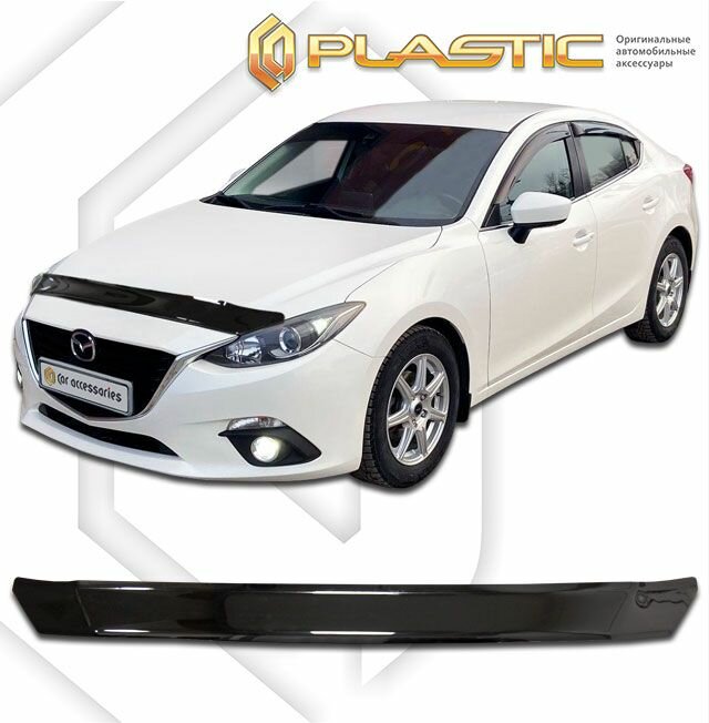 Дефлектор капота Mazda Axela седан 2013-2019 BM Classic черный